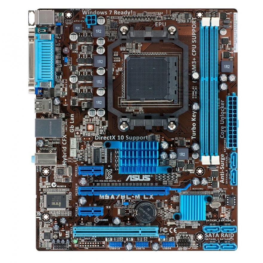 PLACA-MÃE ASUS AM3+ 2XDDR3 VGA PCI MULTI CORE mATX M5A78L-M LX/BR