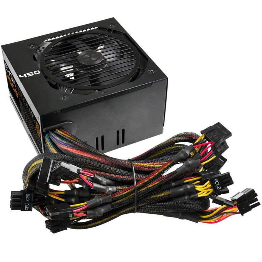 FONTE ATX 450W COOLER 120mm Eficiência Plus 85%