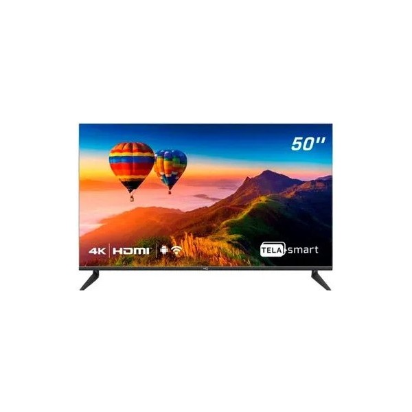 SMART TV 50 HQ LED UHD 4K C/ TELA SEM BORDAS 3 HDMI 2 USB WIFI HQSTV5066525