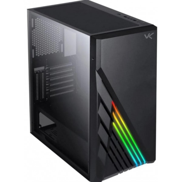 GABINETE GAMER VINIK ATX C/ VIDRO TEMPERADO LED RGB - PRETO VX SCORPIUS